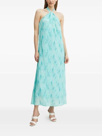 Fracomina robe &agrave; dos-nu nou&eacute; - Bleu