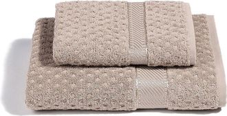 Caleffi 2-teiliges Handtuchset 100% Baumwolle Frottee - 1 Handtuch 50x100 cm + 1 G&auml;stetuch 40x60 cm, Weich & Saugf&auml;hig