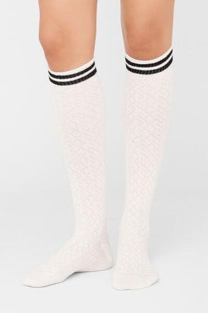 Calzedonia Lange Gemusterte Socken Wei&szlig;