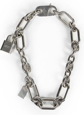 Acne Studios Logo Padlock Necklace