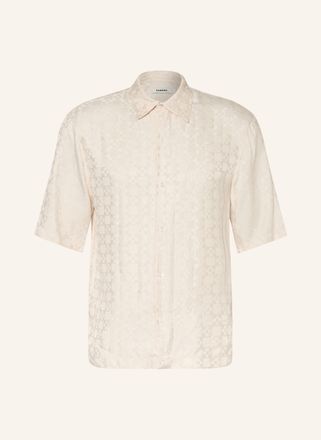 Sandro Sandro Kurzarm-Hemd Regular Fit Aus Jacquard weiss