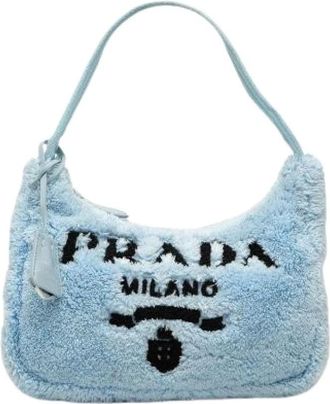 Prada Sac bandouli&egrave;re Pre-owned Re-Edition 2000 Terry - Femme - Pre-owned - Bleu - Taille: ONE Size