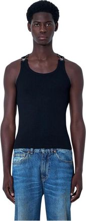 Jean Paul Gaultier Homme, Tops, Noir, Taille: L D&eacute;bardeur c&ocirc;tel&eacute; avec d&eacute;tails m&eacute;talliques