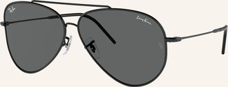 Ray-Ban Sonnenbrille Aviator Reverse schwarz