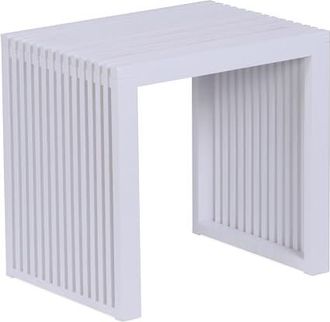 Relaxdays Sitzbank, Bambus, Moderne K&uuml;chenbank, Umkleidebank Flur, Bad & Schlafzimmer, HBT: 43x45x33 cm, Schuhbank, wei&szlig;