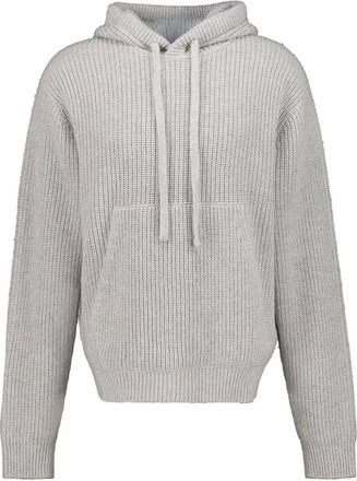 Palm Angels hoodie nervuré à logo incurvé - Gris