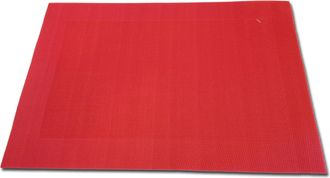 ASA 78075076 Tischset aus Kunststoff rechteckig Rot 46 x 33 cm, 1 Stück