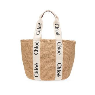 Chlo&eacute; Large Woody Basket Bag - - Bags - Damen - Beige - ONE SIZE