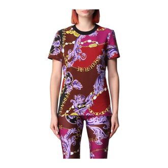 Versace Jeans Couture Baroque Chain Print Tee - - Tops - Damen - Mehrfarbig - 2XS