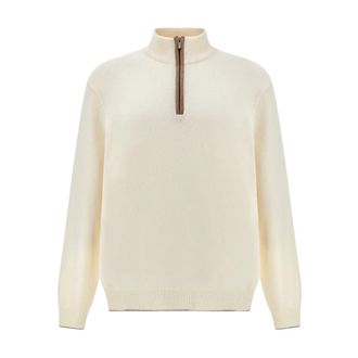 Paul & Shark Half-Zip Pullover - - Knitwear - Herren - Beige - S