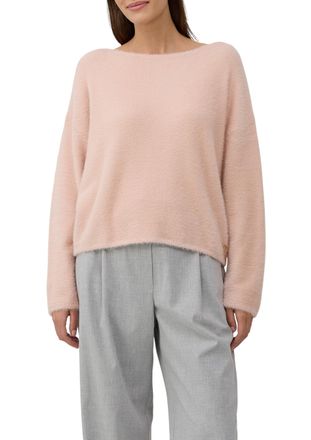 s.Oliver Flauschiger Pullover mit U-Boot-Ausschnitt