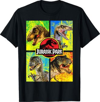 Jurassic Park Four Different Dinosaur Faces T-Shirt