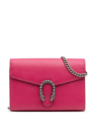 Gucci mini portefeuille Dionysus &agrave; bride en cha&icirc;ne (2016-2025) - Rose