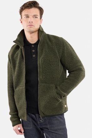 Armor Lux Fleece Jacke Herren Oliv Gr&uuml;n Veste Sherpa Woll