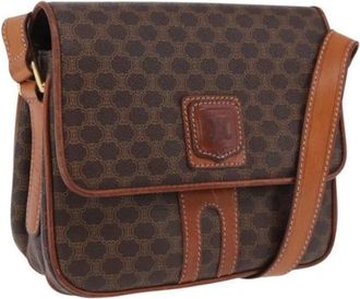 Celine Pre-owned Vintage Macadam Canvas Shoulder Bag - Femme - Pre-owned - Brun - Taille: ONE Size