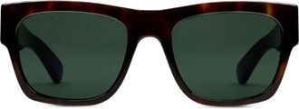 Gucci Eckige Sonnenbrille in Schildpattoptik - Braun