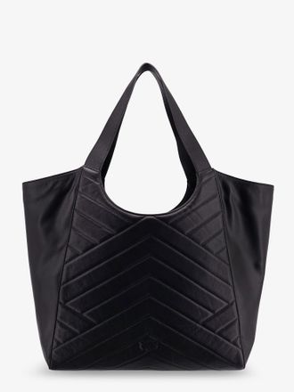 Pinko Womens Quilted Leather Shoulder Bag Black