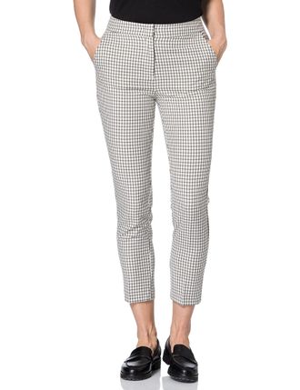 Benetton (Z6ERJ) Damen Pantalone 46OF55A14 Hose, Quadretti Beige Nero 905, 38