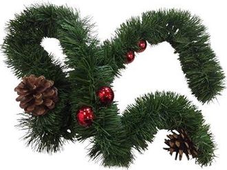 Dmora Weihnachtsdekoration Pal&uuml;, Weihnachtsdekor, Weihnachtsornament, Festliche Dekoration, Made in Italy, 800x8 h8 cm, Gr&uuml;n und Rot