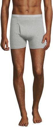 Lands End Baumwoll-Boxershorts (3er-Set), Herren, Gr&ouml;&szlig;e:56-58 regular, Grau, Baumwolle, by Lands End