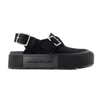 Alexander McQueen Mens Mount Slick Sandal Black Leather