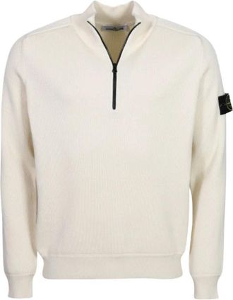 Stone Island Homme, Pulls, Blanc, Taille: 2XL Pull ras du cou raglan ample