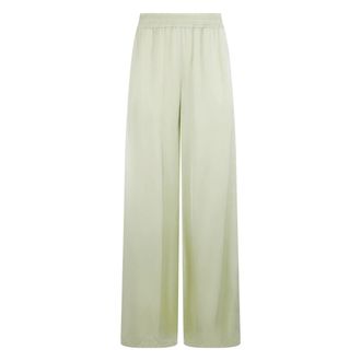 Fabiana Filippi Femme, Pantalons, Vert, Taille: 34 FR Pantalon Large en Satin