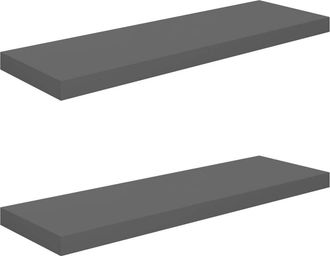 Generic Schwebendes Wandregal, 4 St&uuml;ck, MDF, Hochglanz-Wei&szlig;, Schwebendes Regal, 23/40/50/60/80/90/120 cm, Wandregal f&uuml;r Wohnzimmer/Arbeitszimmer/Bad/K&uuml;che (80