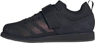 adidas Chaussures lest&eacute;es Powerlift 5 unisexes, Noir carbone, 8.5 Women/7.5 Men