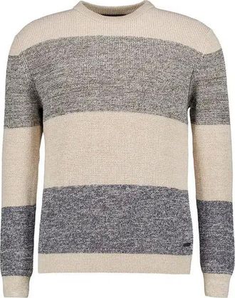 Pierre Cardin Herren Pullover braun Baumwolle gestreift