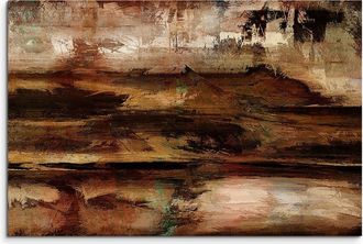 Paul Sinus Art Leinwandbild 90x60cm Bild - Abstrakte Strukturen in Brauntönen