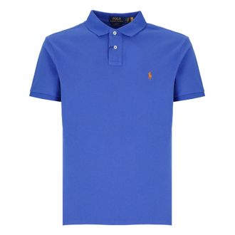 Ralph Lauren Homme, Tops, Bleu, Taille: 2XL Polo en Piqu&eacute; de Coton Coupe Slim