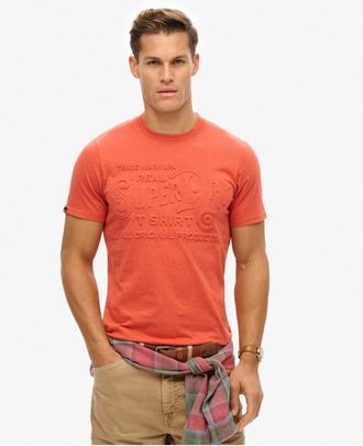 Superdry T-shirt d&eacute;contract&eacute; emboss&eacute; pour le travail