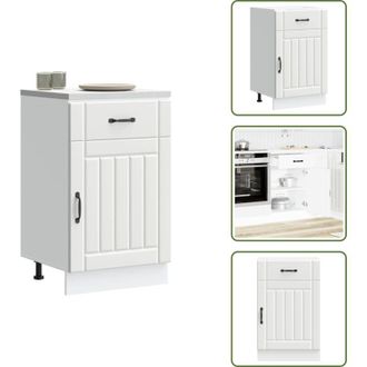 vidaXL Vidaxl - Armoire de cuisine Lucca blanc bois ding&eacute;nierie - Armoire De Cuisine - Armoires De Cuisine - Meuble D&eacute;vier - Meuble D&eacute;vier De Cuisine