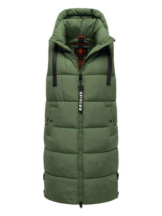 Navahoo Damen Steppweste Schnuffelchen - Lang & Stylisch mit Kapuze