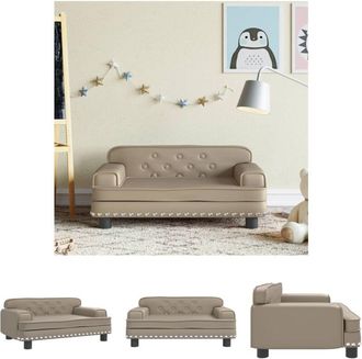 vidaXL The Living Store Kindersofa Cappuccino 70x45x30 cm Kunstleder - Baby- & Kleinkindm&ouml;bel - Braun