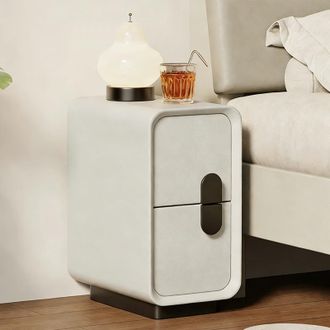 Generic Schmaler Nachttisch, Nachttisch Mit Schubladen, Massivholz, Bodenstehende Schrankbeine for Sofa-Beistelltisch, Tv-Schrank