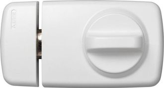 ABUS T&uuml;r-Zusatzschloss 7010W EK wei&szlig;, innen mit Drehknauf