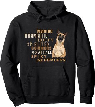 Creativemotions Belgisches Malinois Pers&ouml;nlichkeit Wortpuzzle Pullover Hoodie