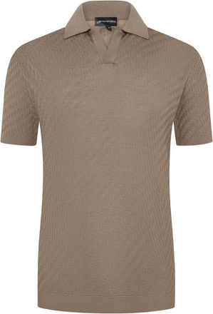 Emporio Armani Feinstrick-Poloshirt aus einem Wollmix mit Lyocell in
