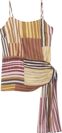 ottod'Ame Femme, Tops, Multicolore, Taille: 38 FR Draped Jaquard Top