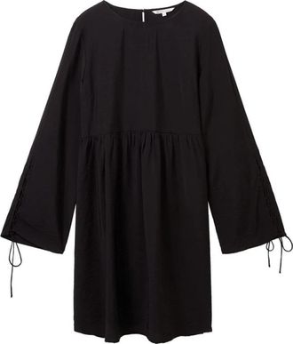 Tom Tailor Strickkleid mit Rundhalsausschnitt - - Dresses - Damen - Schwarzk - S