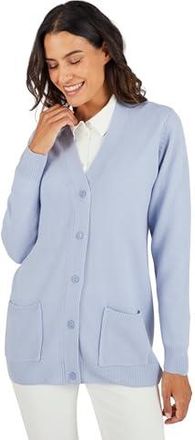 Damart Gilet Classique Maille Jersey Femme Bleu Taille 42/44