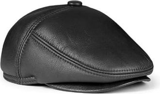 Zerimar Casquette en Cuir pour Homme Peaky Blinders Style Béret Gatsby Cap Couleur Noir Taille L