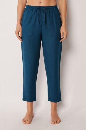 Calzedonia Lange Hose Aus Leinen Und Viskose Blau
