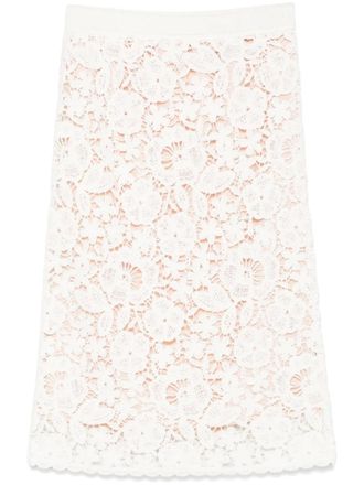 P.A.R.O.S.H. jupe Copper à coupe mi-longue - Blanc