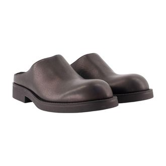 Maison Margiela Mens Mules - Mm6 Maison Margiela Leather Black Calfskin Shoes