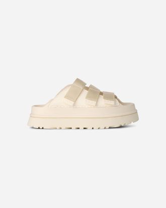 UGG GoldenGlow Slide f&uuml;r Damen in White, Gr&ouml;&szlig;e Synthetik