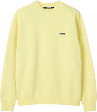 Jacquemus SweaT-shirt en gros-grain - unisex - Sweatshirts et sweats &agrave; capuche - Jaune - Taille: S