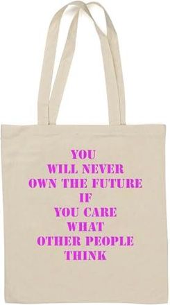 Generic You will never own the future Sac fourre-tout en coton naturel Blanc